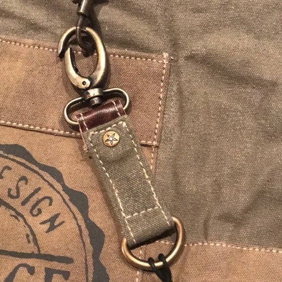 Myra Bag | Accessories | Myra Sage Green Key Fob Canvas And Leather ...